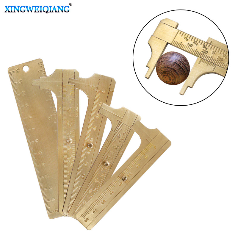 China Wholesale Mini single and double scale brass measuring ruler ...